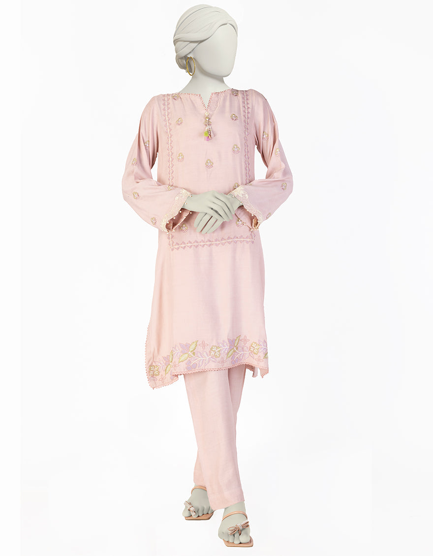 PINK SILK 2PC STITCHED | JLAWN-S-JST-25-2062/S FLORAL-07 – J. Junaid ...