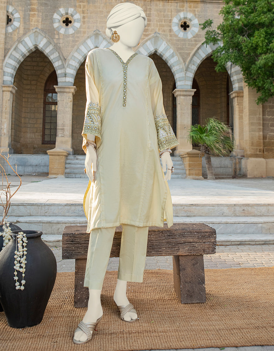 GREEN PAPER COTTON KURTI | JJLK-S-JSS-24-422 FB/ELFESYA-03 MK-93 – J ...